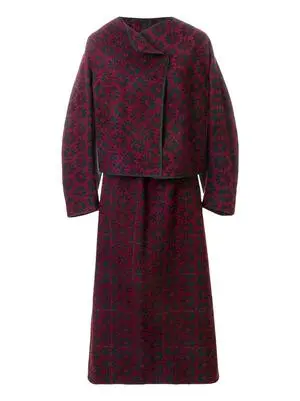 Comme Des Garçons 1999 Brocade Skirt Suit - Black
