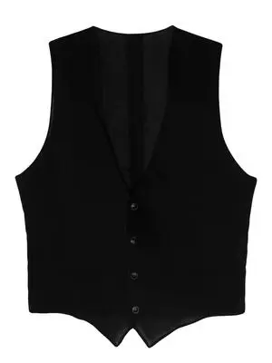 Dolce & Gabbana Circa 2000s Silk Single-breasted Waistcoat - Black