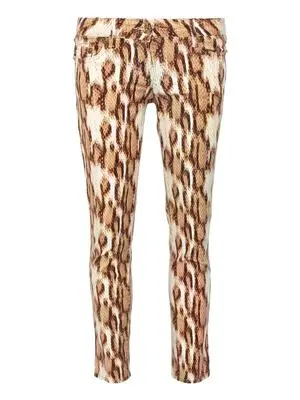 Just Cavalli Animal Print High Waist Trousers - Neutrals