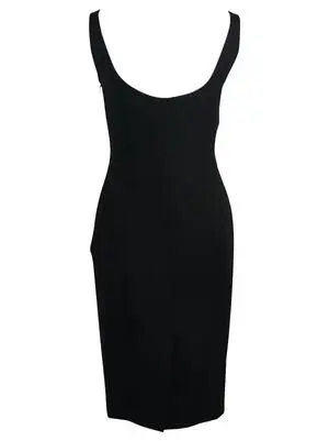 Moschino Cowl Neck Sleeveless Rear Zip Dress - Black