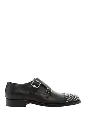 JIMMY CHOO Finnion Monk Shoes With Stud Detailing - Black
