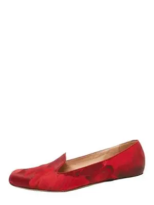 VALENTINO Valentino Garavani Red Satin Abstract Print Loafers