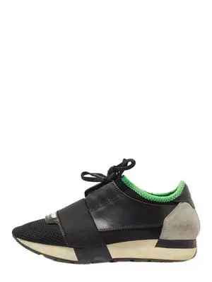 Balenciaga Panelled Lace-up Sneakers - Black