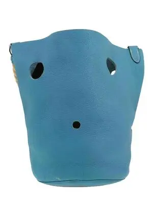 Hermès 2007 Mangeoire Bucket Bag Blue