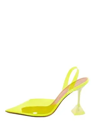 Amina Muaddi Holli Glass Pumps - Yellow