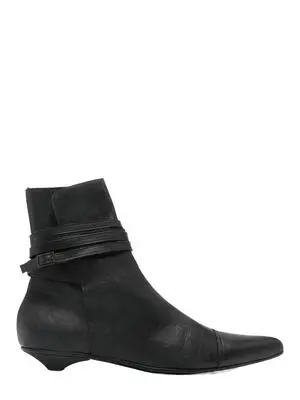 ROMEO GIGLI Romeo Gigli 1990s Black Leather Pointed Toe Ankle Boots