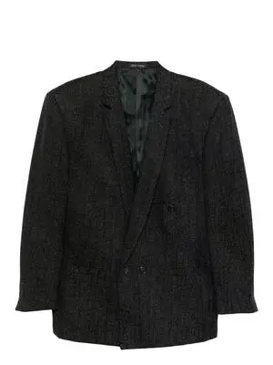Versace 1980s Geometric-pattern Blazer - Grey