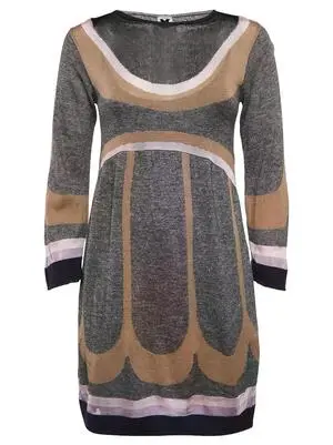 Missoni Geometric Pattern Knit Dress - Grey
