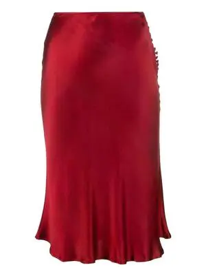 Dior 1990s Bias Cut Skirt - Red