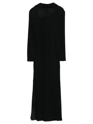 Versace Asymmetric Neck Midi Dress - Black