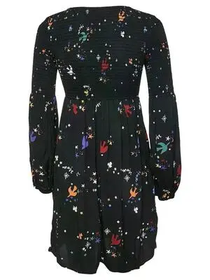 Maje Graphic-print Mini Dress - Black