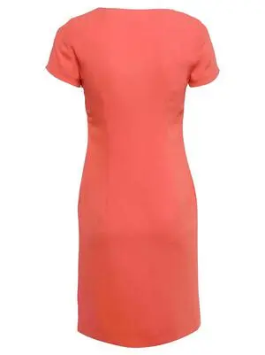 Moschino Floral Appliqué Midi Dress - Red