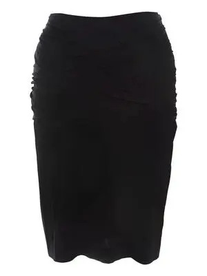 Escada Ruched Stretch Skirt - Black