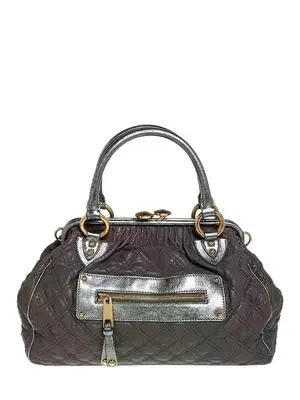Marc Jacobs Marc Jacobs Vintage Quilted Leather Tote Bag Grey