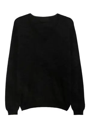 Prada 2000s Wool V-neck Sweater - Grey