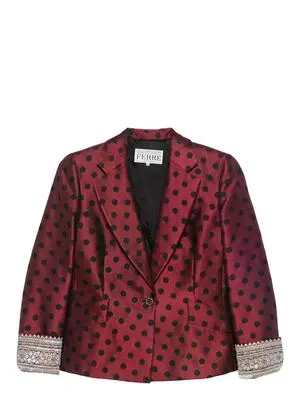Gianfranco Ferre 1990s Polka Dot Embroidered Blazer - Red