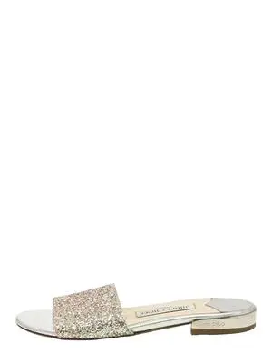 JIMMY CHOO Shiny Leather Sandals - Grey