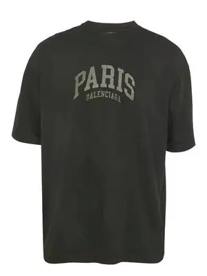 BALENCIAGA Balenciaga "Paris" Logo Print T-Shirt