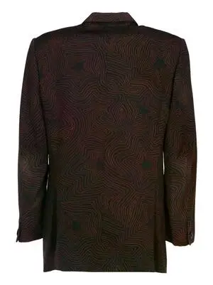 Versace 1990s Star-print Blazer - Black