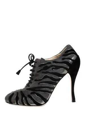 PRADA Prada 120mm Flame Lace-Up Suede Ankle Boots