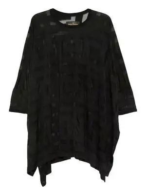 VIVIENNE WESTWOOD Geometric Pattern Sheer Dress - Black