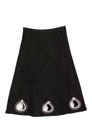 Cynthia Rowley Embellished Skirt - Black