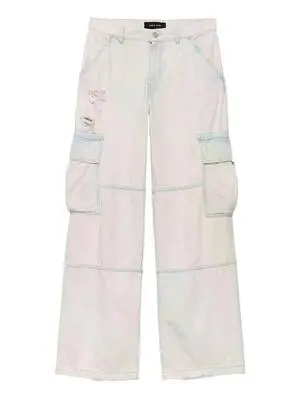 PURPLE BRAND Bleached-effect Cargo Jeans - Neutrals