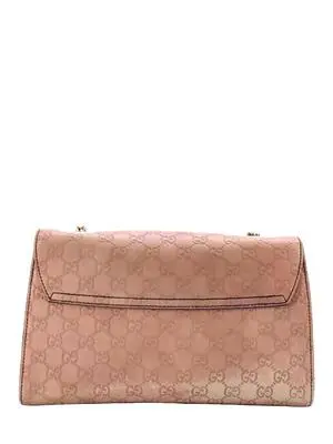 Gucci Gucci Leather Shoulder Bag With Chain Strap Neutrals