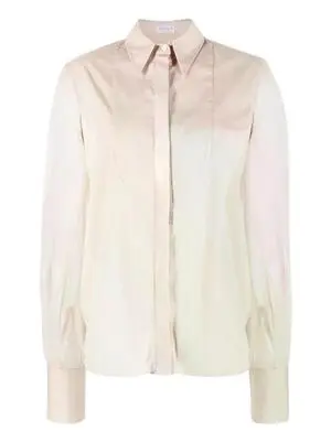 Brunello Cucinelli Semi-sheer Long-sleeve Blouse - Neutrals