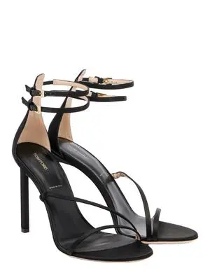 TOM FORD Tom Ford Black Satin Sandals