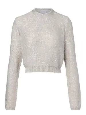 Brunello Cucinelli Sequined Pullover - Grey