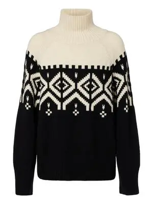 Altuzarra Fair Isle Wool Turtleneck Sweater - Black
