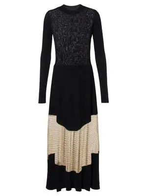 Ulla Johnson Roanne Knitted Lame Maxi Dress - Black