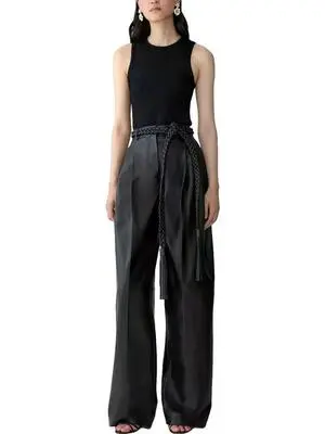 Carolina Herrera Ribbed Knit Tank - Black