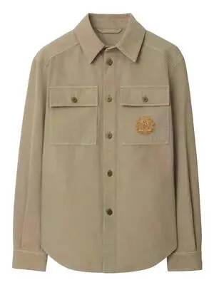 BURBERRY B Crest Cotton Overshirt