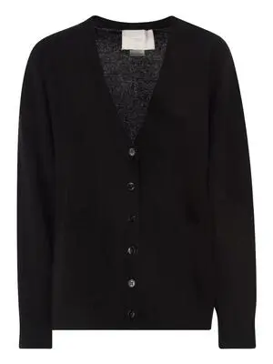 VANISE V-neck Button Cardigan - Black