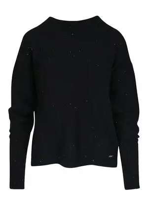 Kiton Speckled Sparkle Detail Sweater - Black