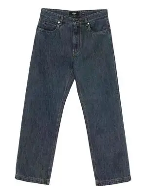 Fendi Padded Straight Bootcut Jeans - Blue