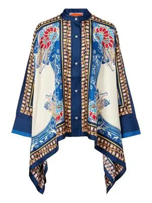 La DoubleJ Lemuria Placee" Printed Silk Twill Shirt - Multicoloured