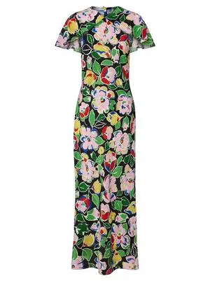 Rixo Jeannie Floral Silk Maxi Dress - Multicoloured