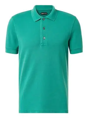 TOM FORD Pique Polo Shirt - Green
