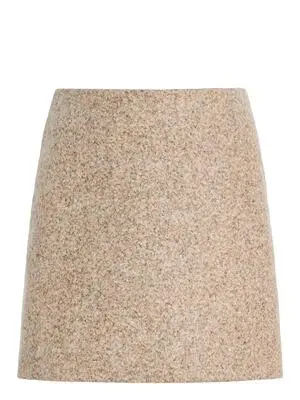 BLAZÉ MILANO Coci Alpaca-wool Mini Skirt - Neutral