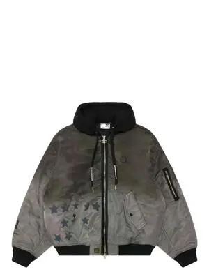 AAPE BY *A BATHING APE Hooded Bomber Jacket - Grey