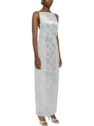 SIR. Floral-print Maxi Dress - Silver