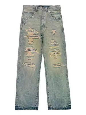 PURPLE BRAND Distressed Sequin Embellished Jeans - Blue
