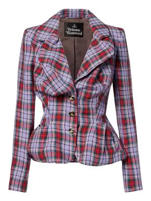 VIVIENNE WESTWOOD Tartan Linen Blazer