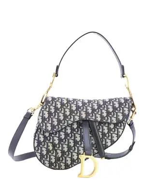 Dior Saddle Handbag With Strap, Oblique Canvas, Medium Shoulder Bag - Blue