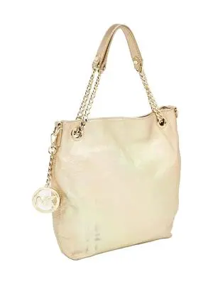 Michael Kors 2010s Chain-handle Leather Tote Bag - Gold