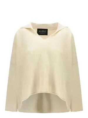 Alanui V-neck Cashmere Sweater - Neutrals