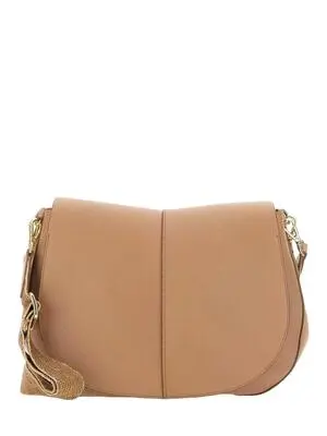 GIANNI CHIARINI Grained-leather Shoulder Bag - Neutrals